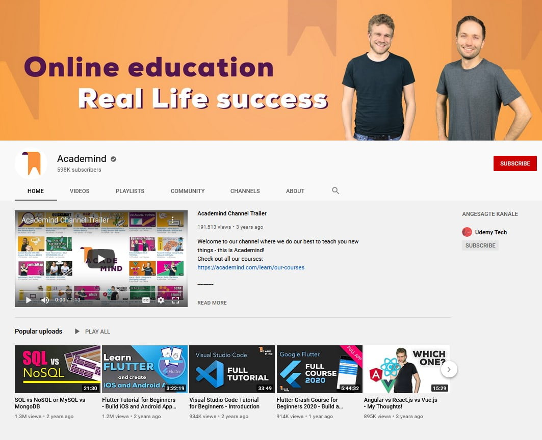 22 Kênh YouTube video dành cho lập trình viên học nâng cao kỹ năng